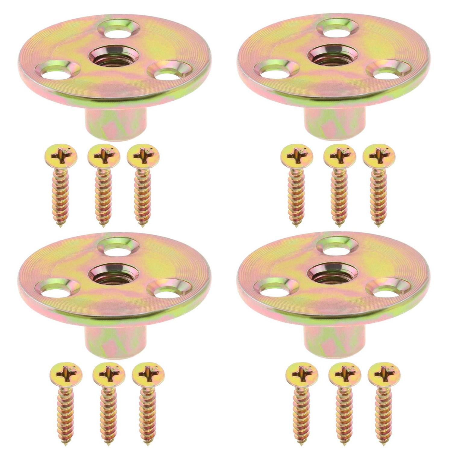ECSiNG 4 Sets Metric M8 Furniture Leg Hardware Kits 3 Hole Furniture ...