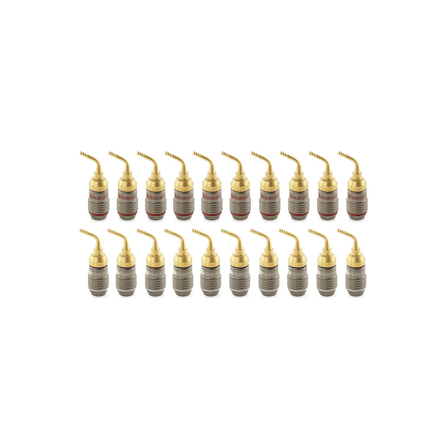 Nakamichi FanLock Excel Series 24k Gold Plated 2mm Pin Plug Banana 10 ...