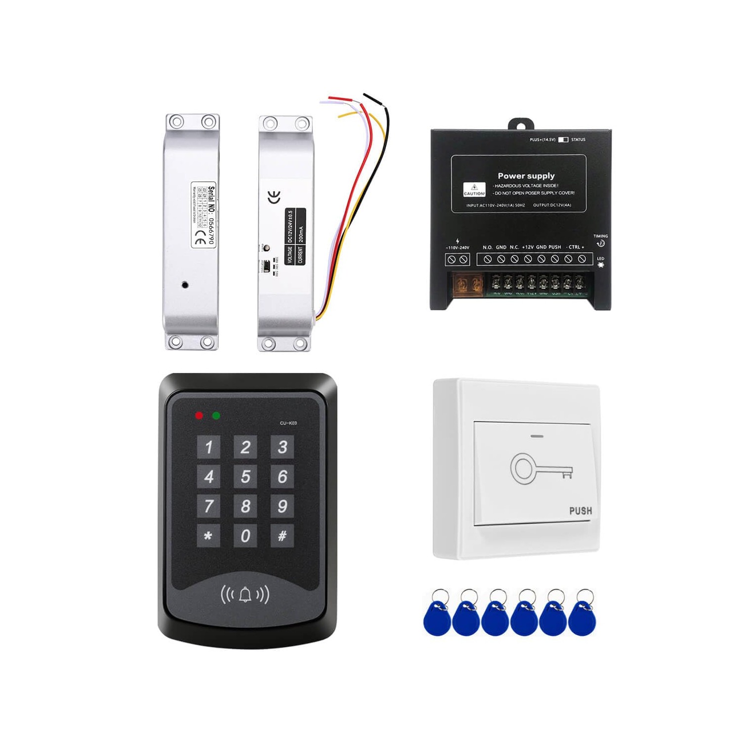Door Access Control System RFID Keypad Fail Safe Electric Drop Bolt ...