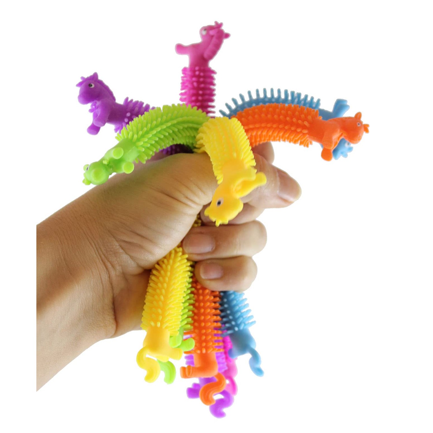 Curious Minds Busy Bags Set of 12 Stretchy Unicorn Animal Puffer ...