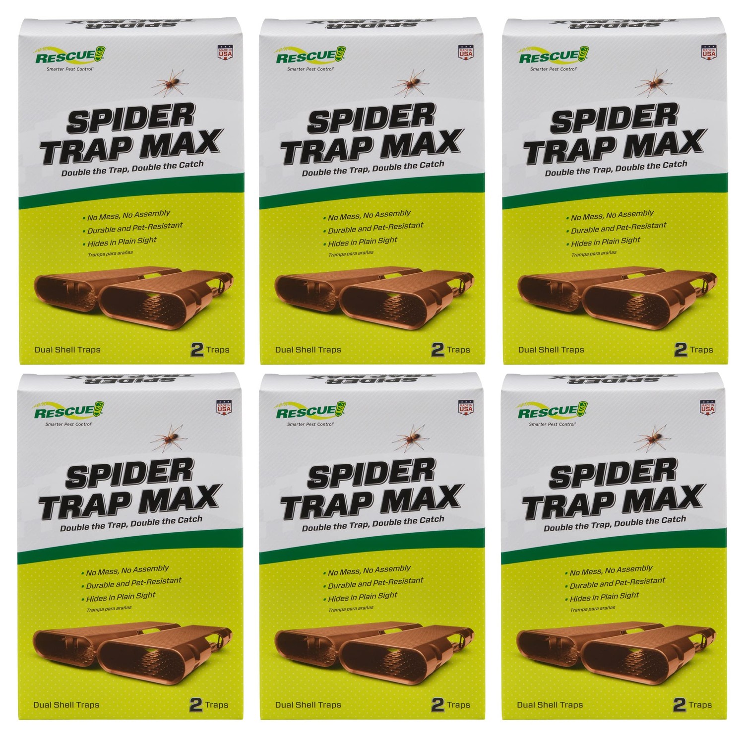 RESCUE! Spider Trap MAX - Large Indoor Sticky Spider Trap - Catches ...
