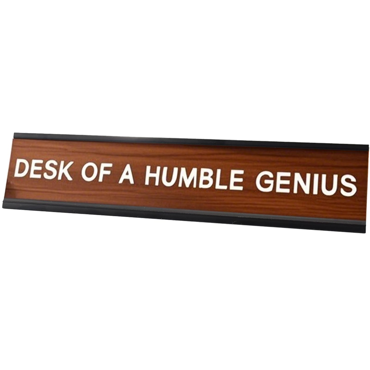 Toplusesse Desk of A Humble Genius Funny Desk Signs for Office Novelty ...