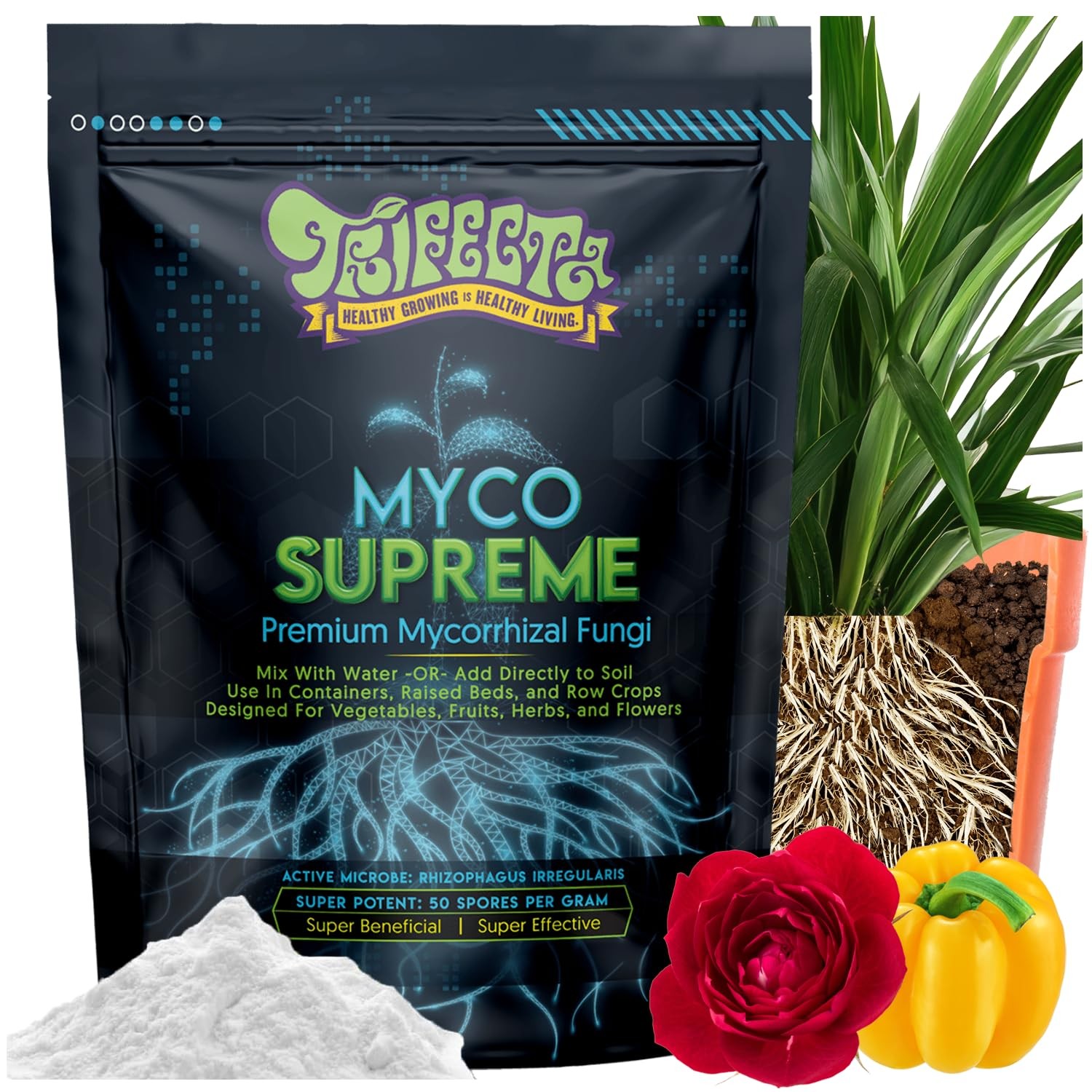 Trifecta Myco Supreme Mycorrhizal Fungi for Soil, Plant Root Stimulator ...