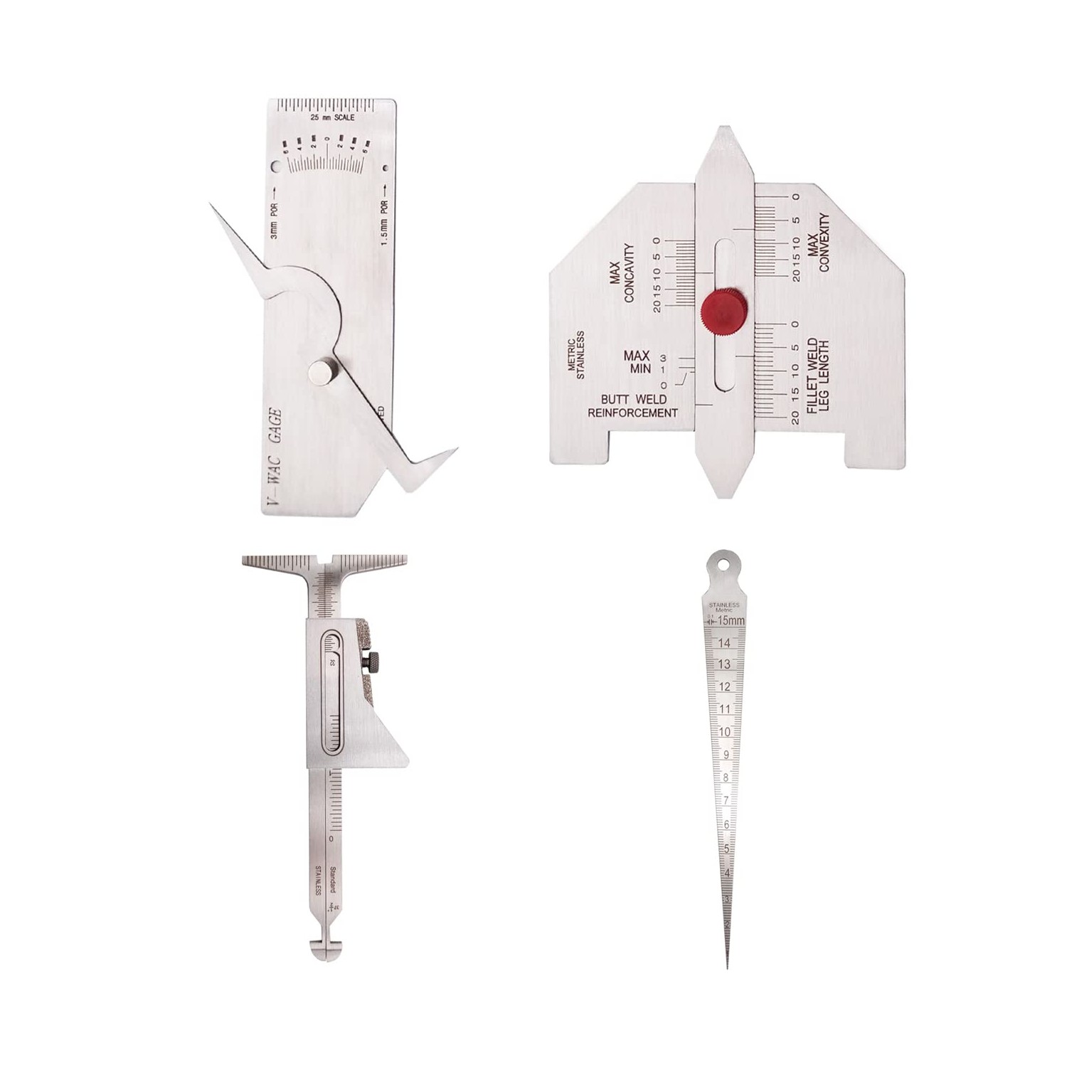 Necygoo Weld Gauge Set Includes Hi-Lo Gauge and Taper Gauge and ...