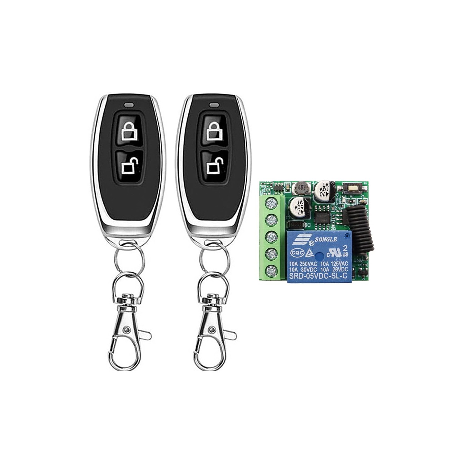 ZONADAH Wireless Remote Switch DC12V-24V 433MHz, 1 RF Relay Receiver ...