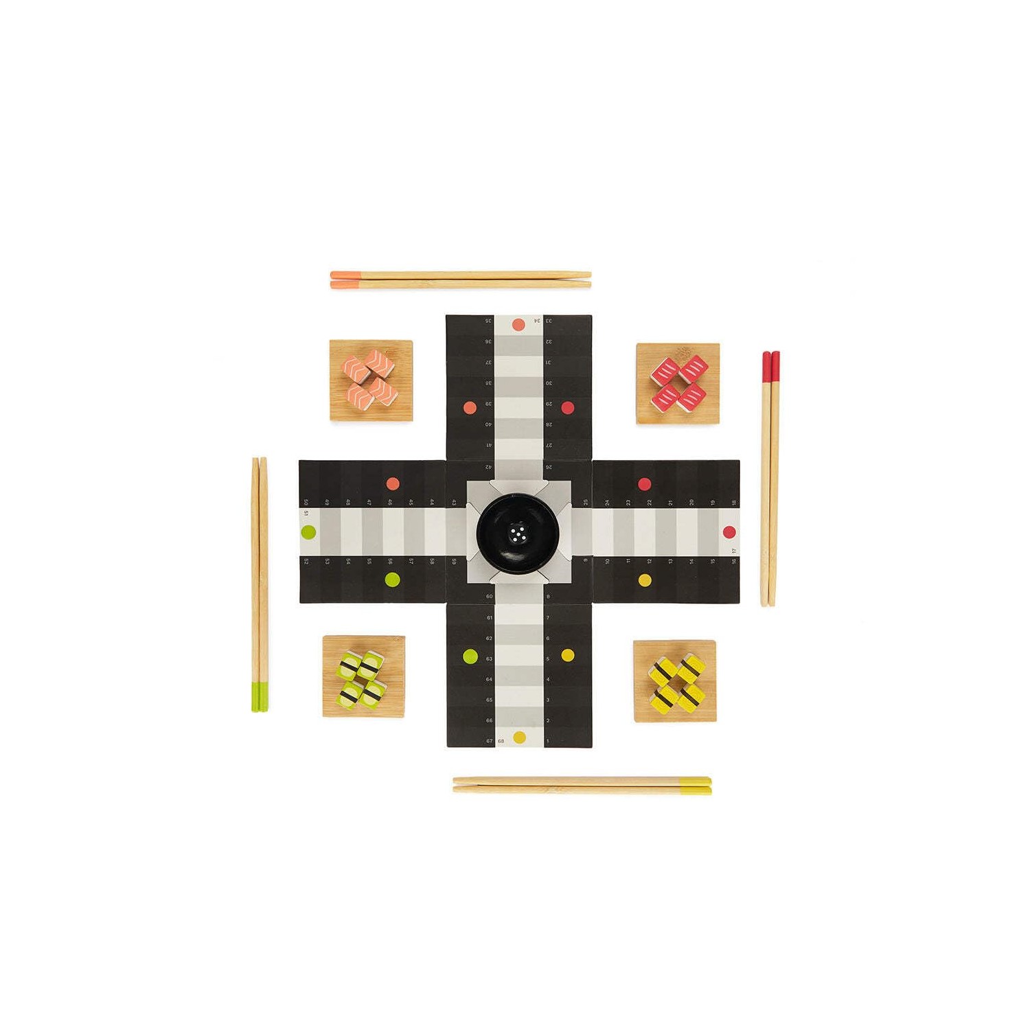 balvi Ludoshi Original Classic Game in Sushi Design Wood/Bamboo ...