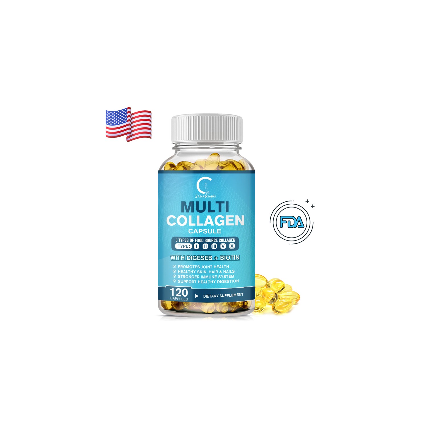 collagenc, Vitamin C, COLLAGEN IV, COLLAGEN V, Collagen, Collagen Multi ...