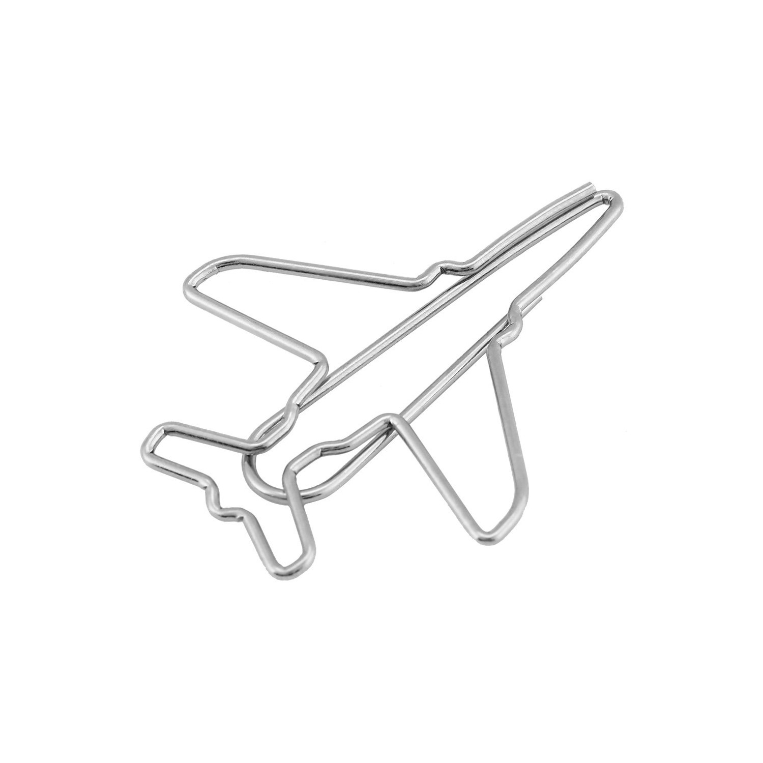 10pcs Cute Airplane Shape Paper Clips Card File Clips Clamps Bookmark ...