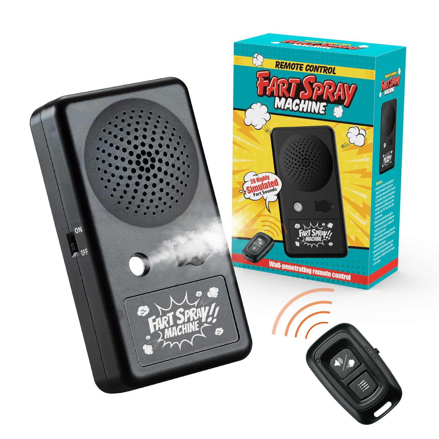 Fart Machine with Remote, Remote Controll Fart Spray Machine with 20 ...