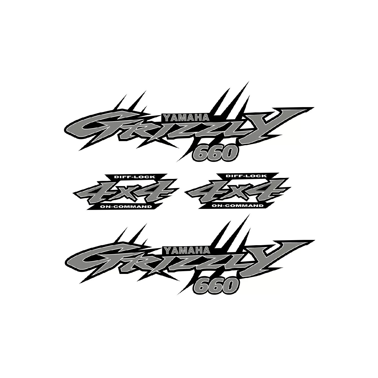 Yamaha Grizzly 660 4x4 Special Edition OEM ATV Tank Decal Sticker kit ...