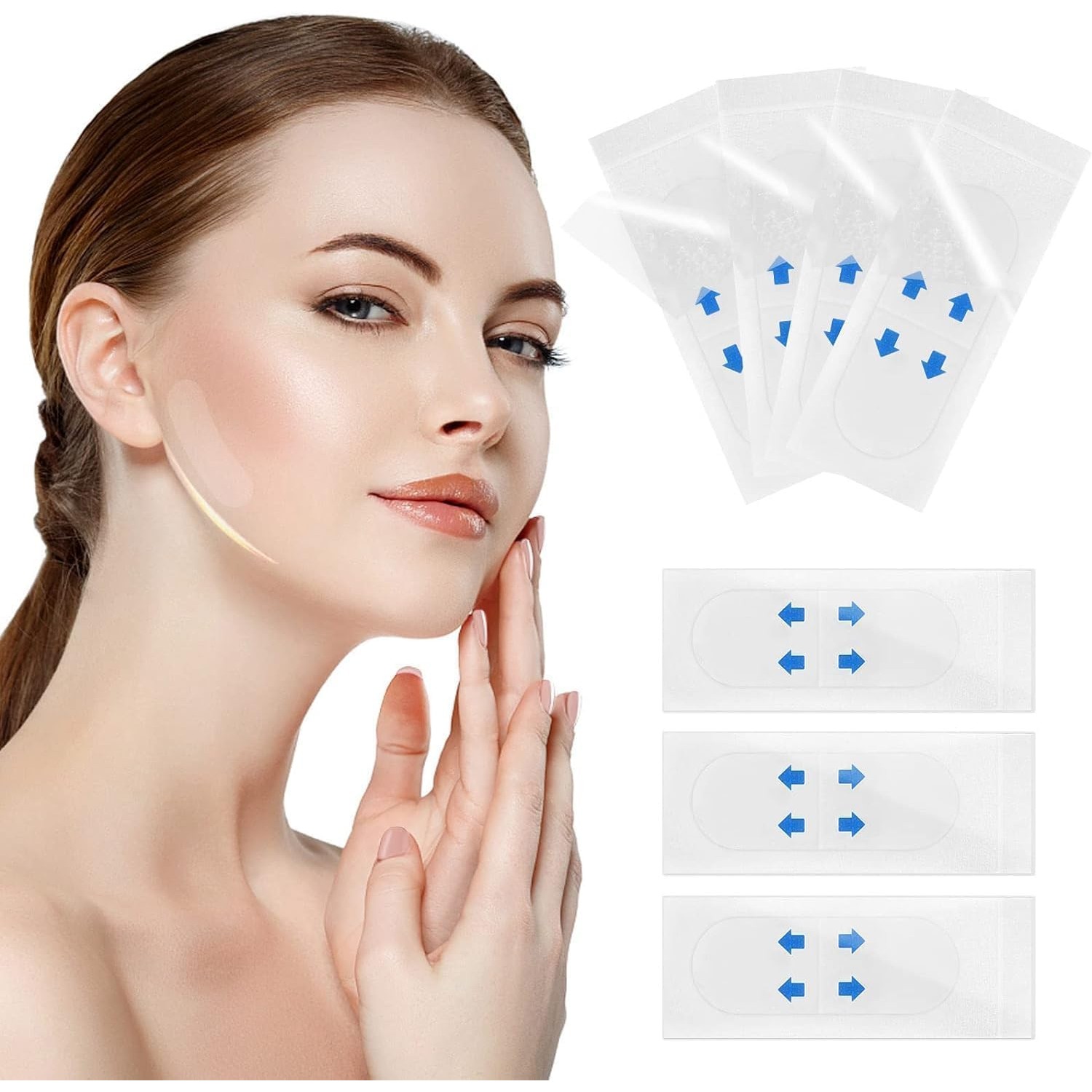 LDATY Face Lift Tape, 40 Pcs Face Tape Lift Invisible Waterproof Face ...