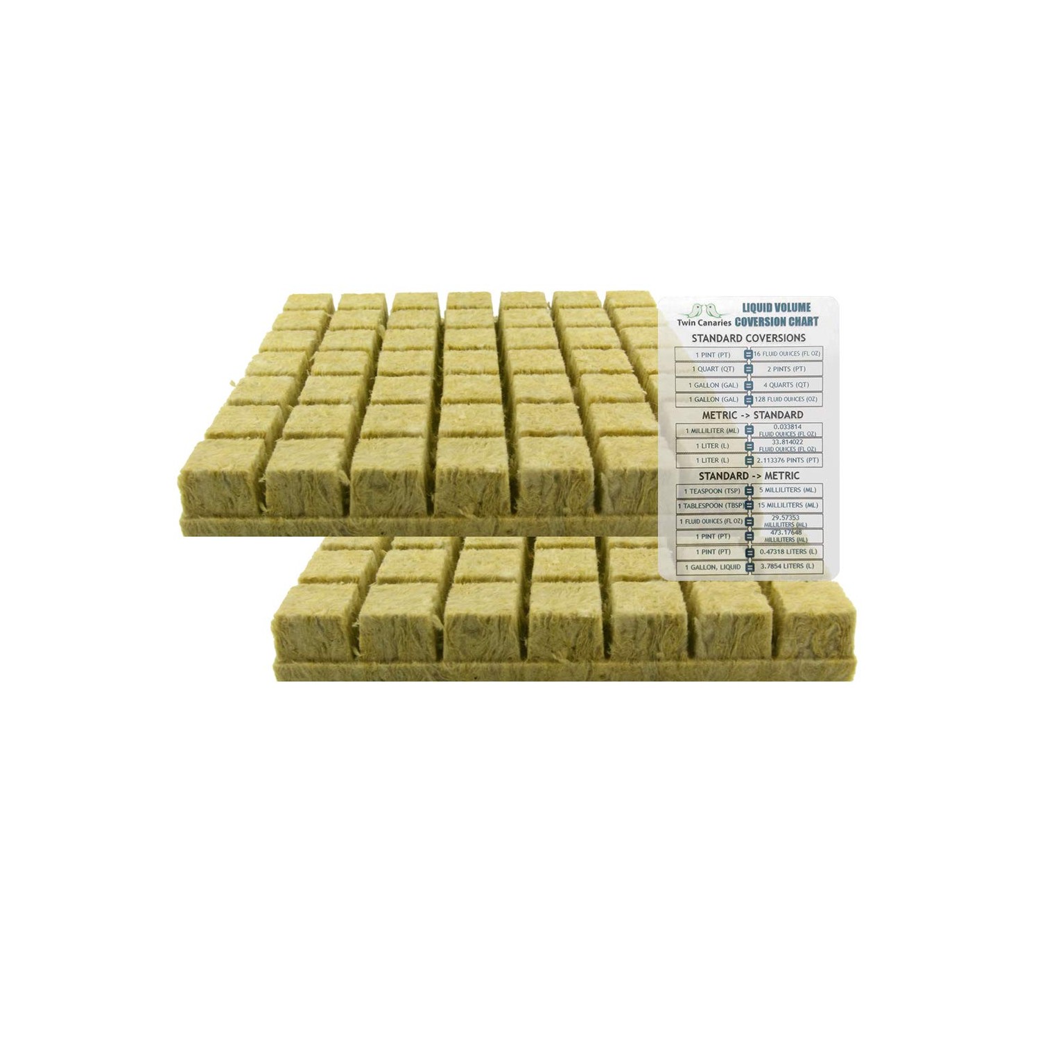 1.5" Rockwool Starter Plugs, 2 Sheets of 49 Plugs (98 Plugs Total ...