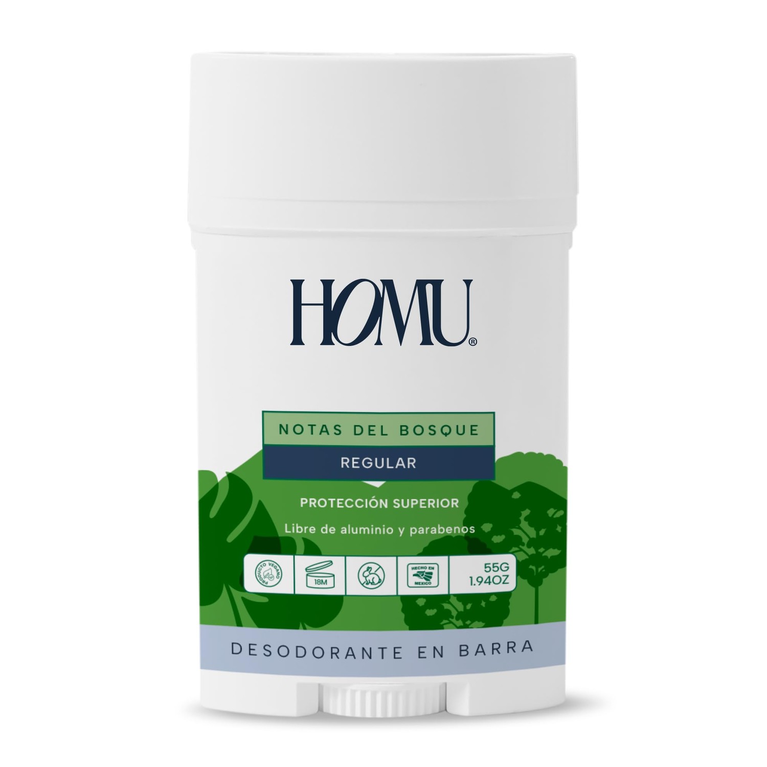 Homu | 1 Pieza Desodorante Natural en Barra Notas del Bosque Regular ...
