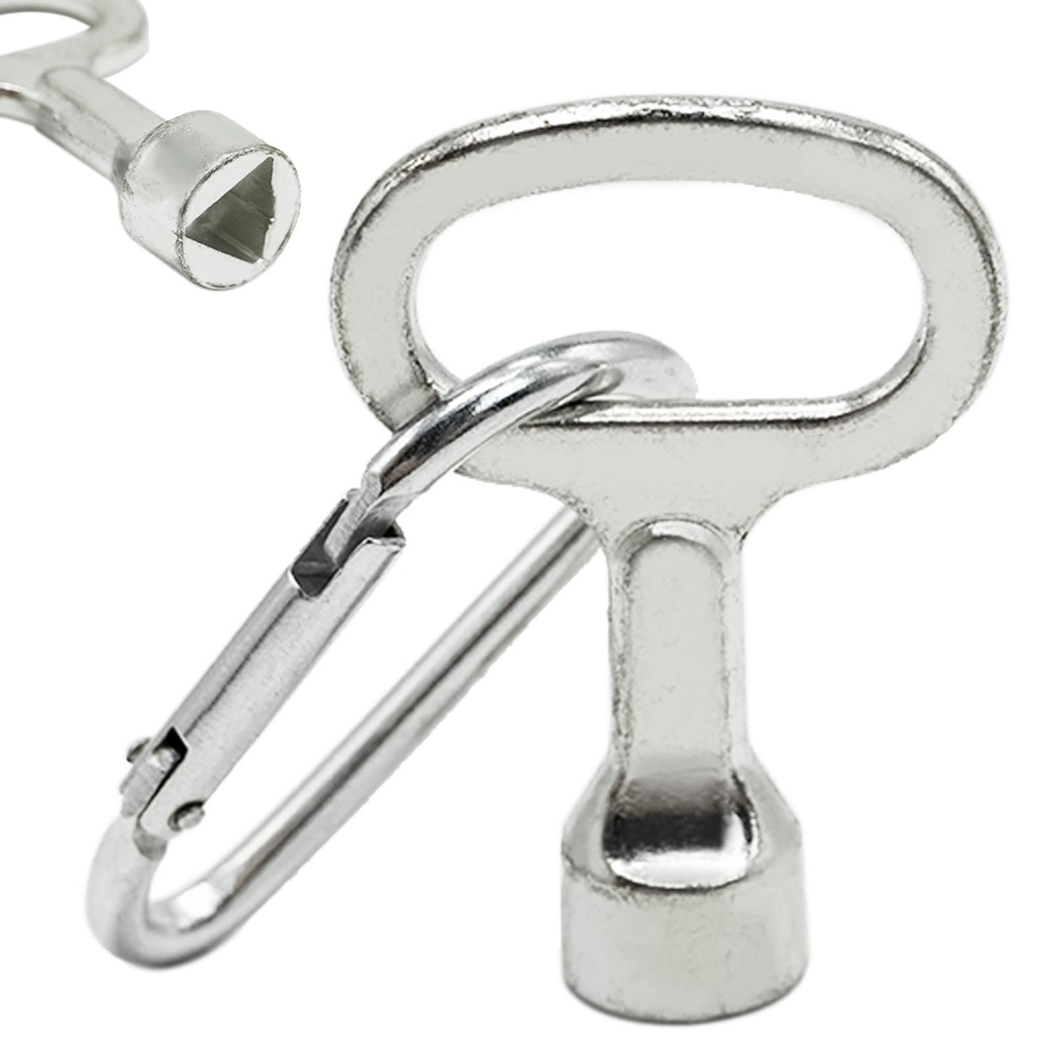 EASYKEENECOM Meter Box Key, Gas Box Key, Metal Triangular Key,Silver ...