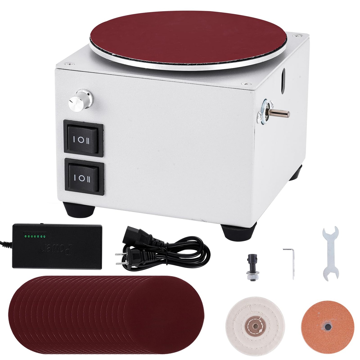 6 Inch Benchtop Disc Sander and 3 Inch Bench Grinder Machine for Wood ...