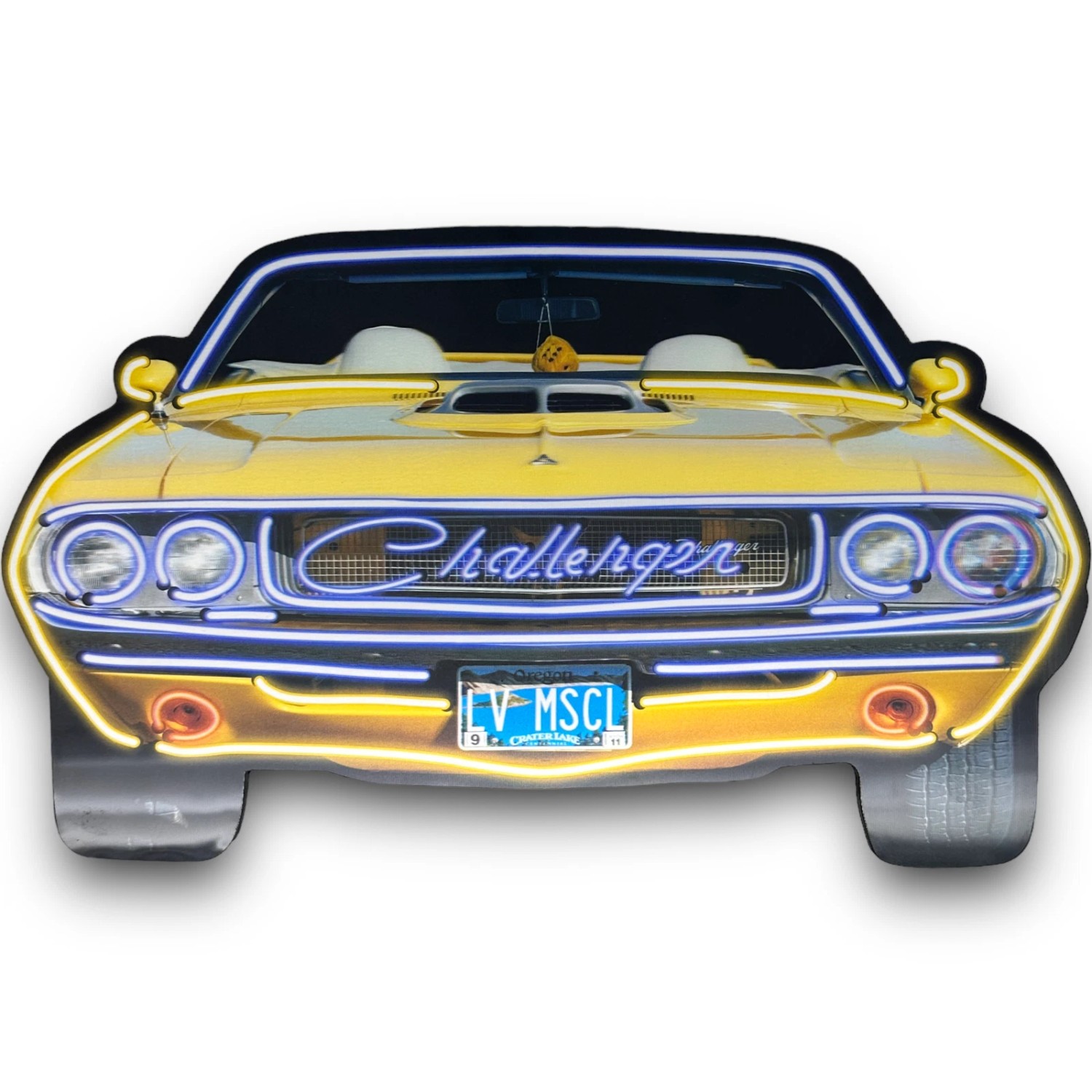 Dodge Challenger Moving Lenticular 3-D Images Wall Sign - ibspot.com