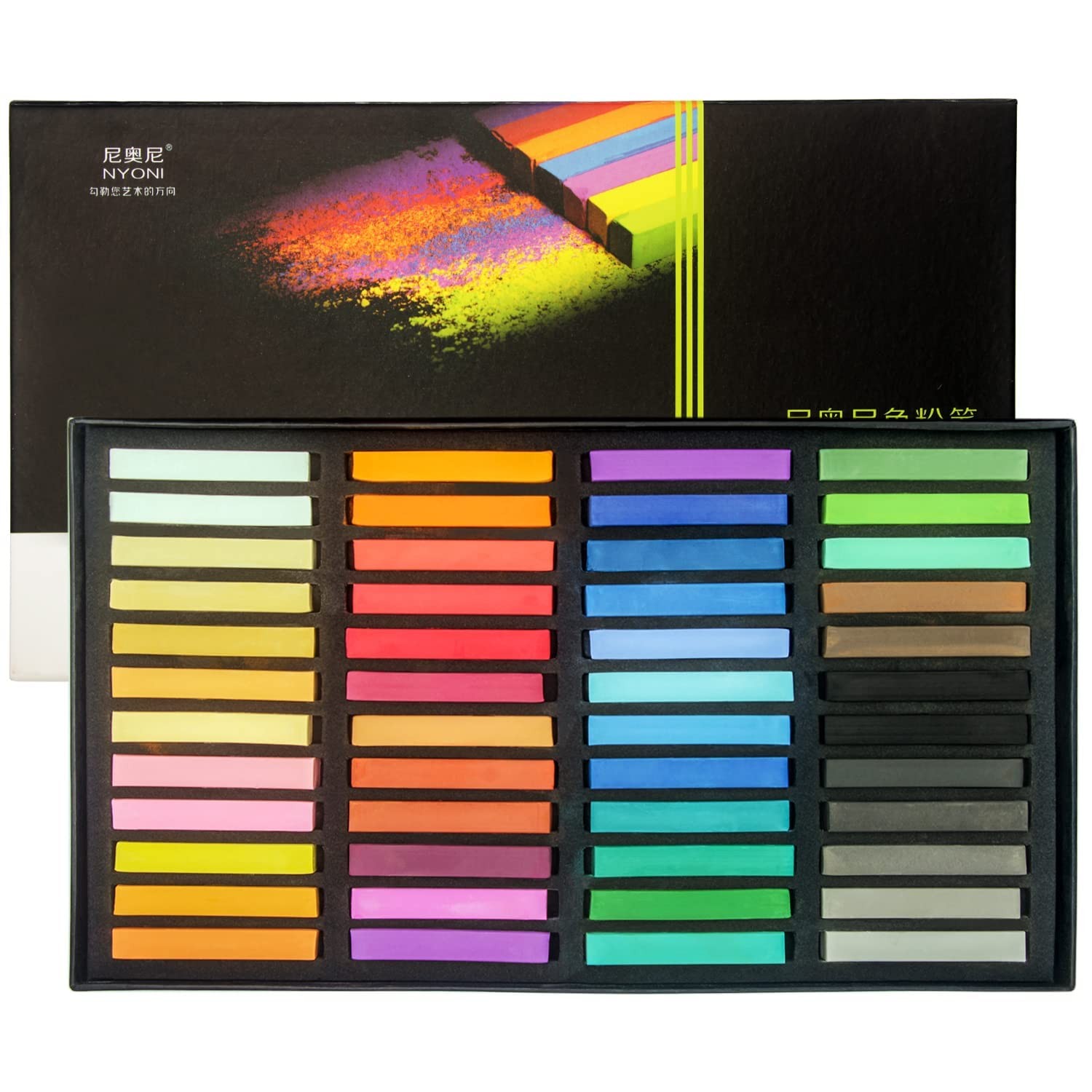Non Toxic Soft Pastel Chalk Set for Professional Artist - 48 Colors ...