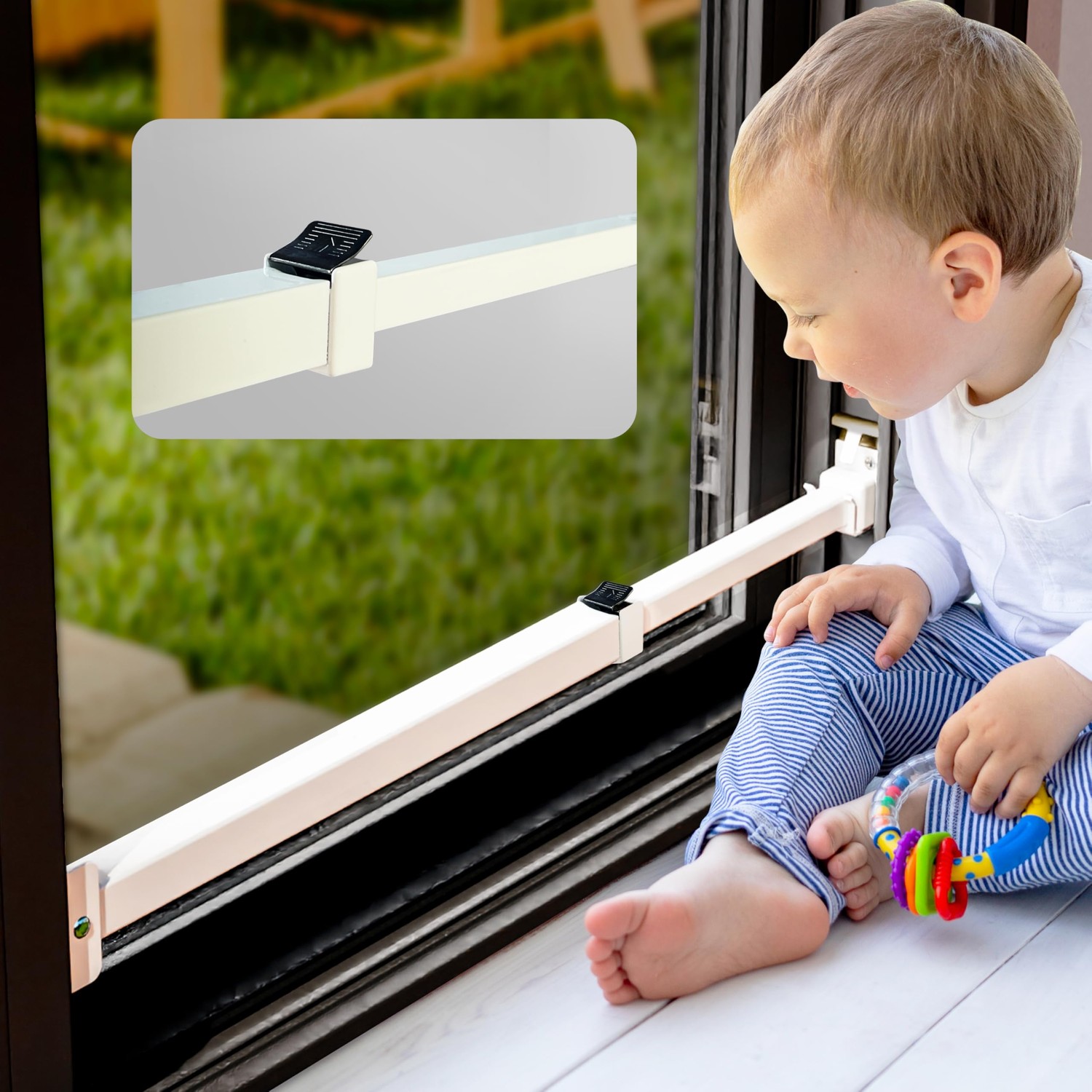 Greatim Glass Sliding Door Lock Adjustable 25.75-47.5 in: Child Safety ...