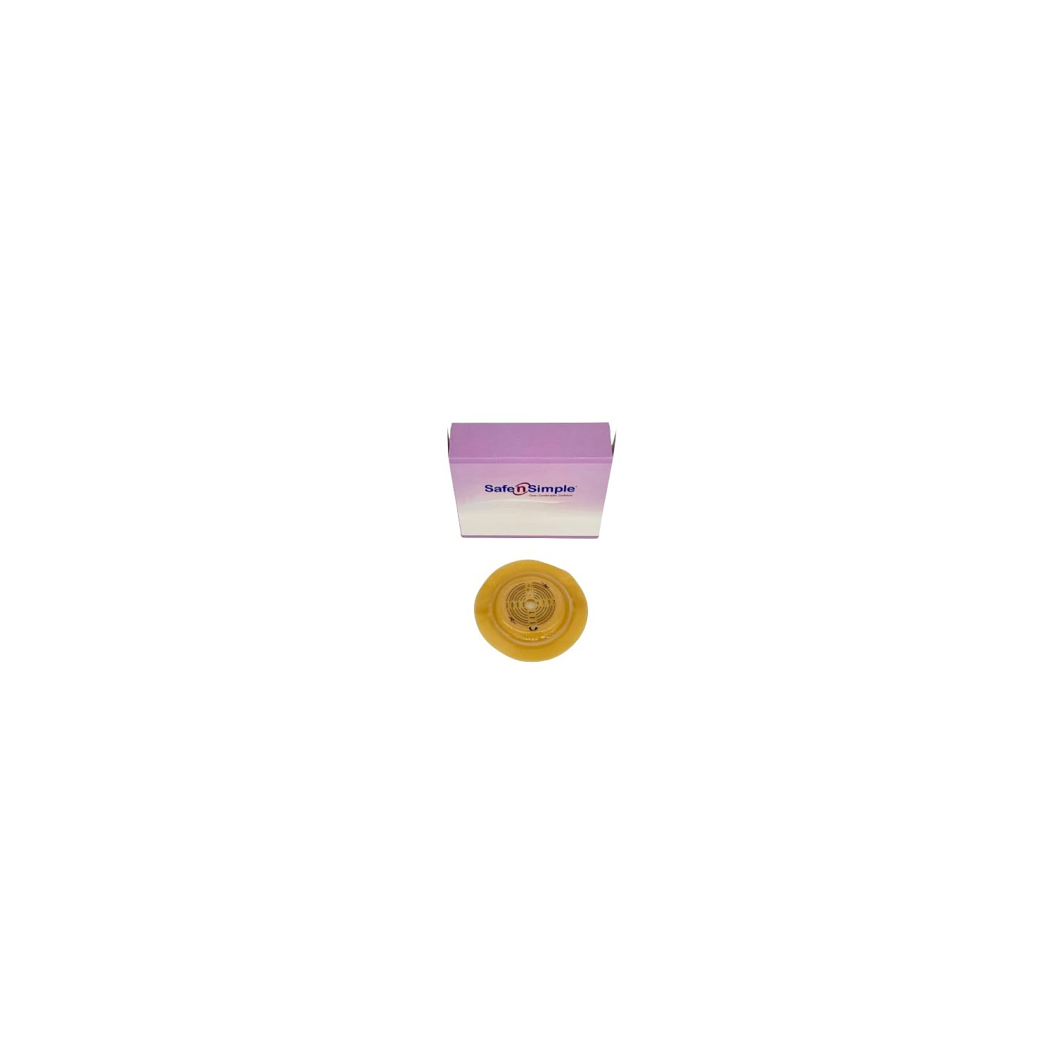 Safe n Simple 5" Diameter 2-Piece Ostomy Wafers - Standard Wear Convex ...
