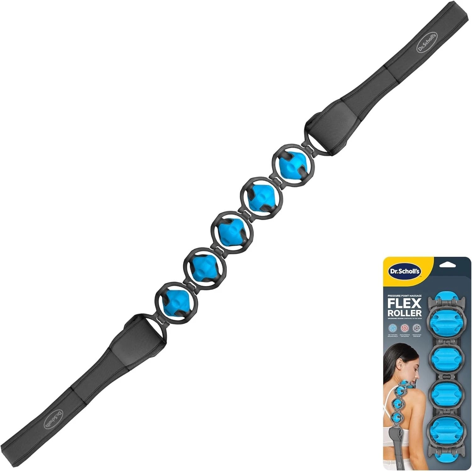 Dr. Scholl s Full Body Pressure Point Flex Roller with 360° Massage ...