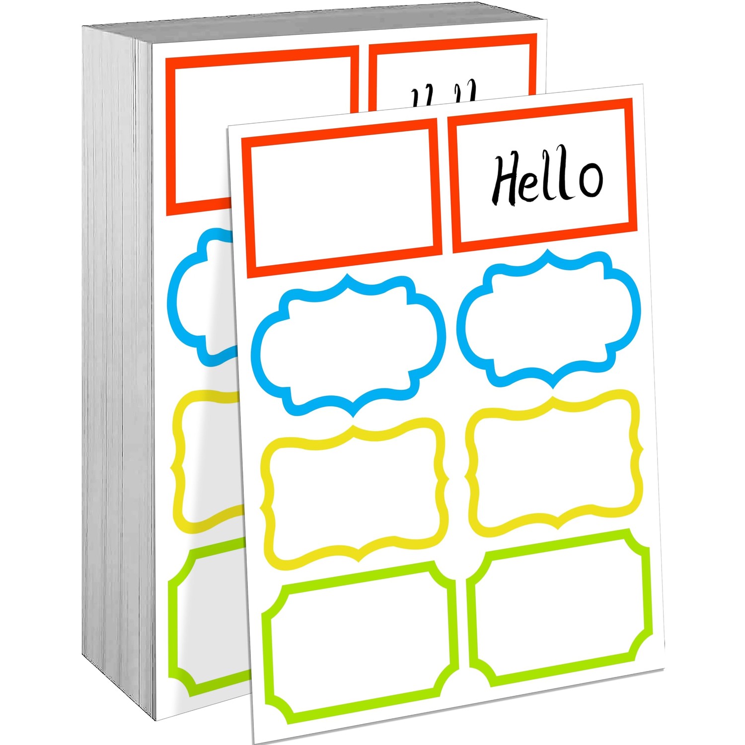 Colorful Name Tag Labels Name Stickers, 240 Plain Name Tag Label Gift ...