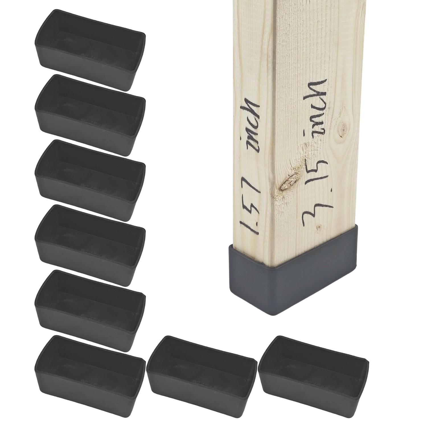 2x4 Wood Post End Cap - 8Pcs 1.57”x 3.15“Post caps (1-1/2" x 3-1/7 ...