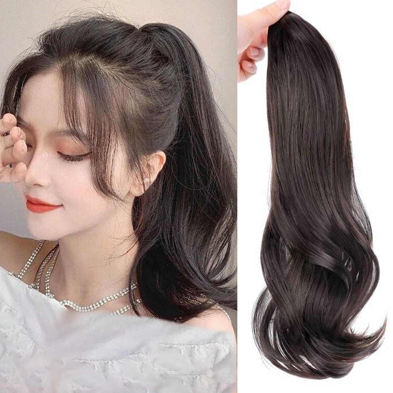 HAIRCUBE Ponytail Wig, Point Wig, Curly Long Ponytail Wig, Wig, Curly ...