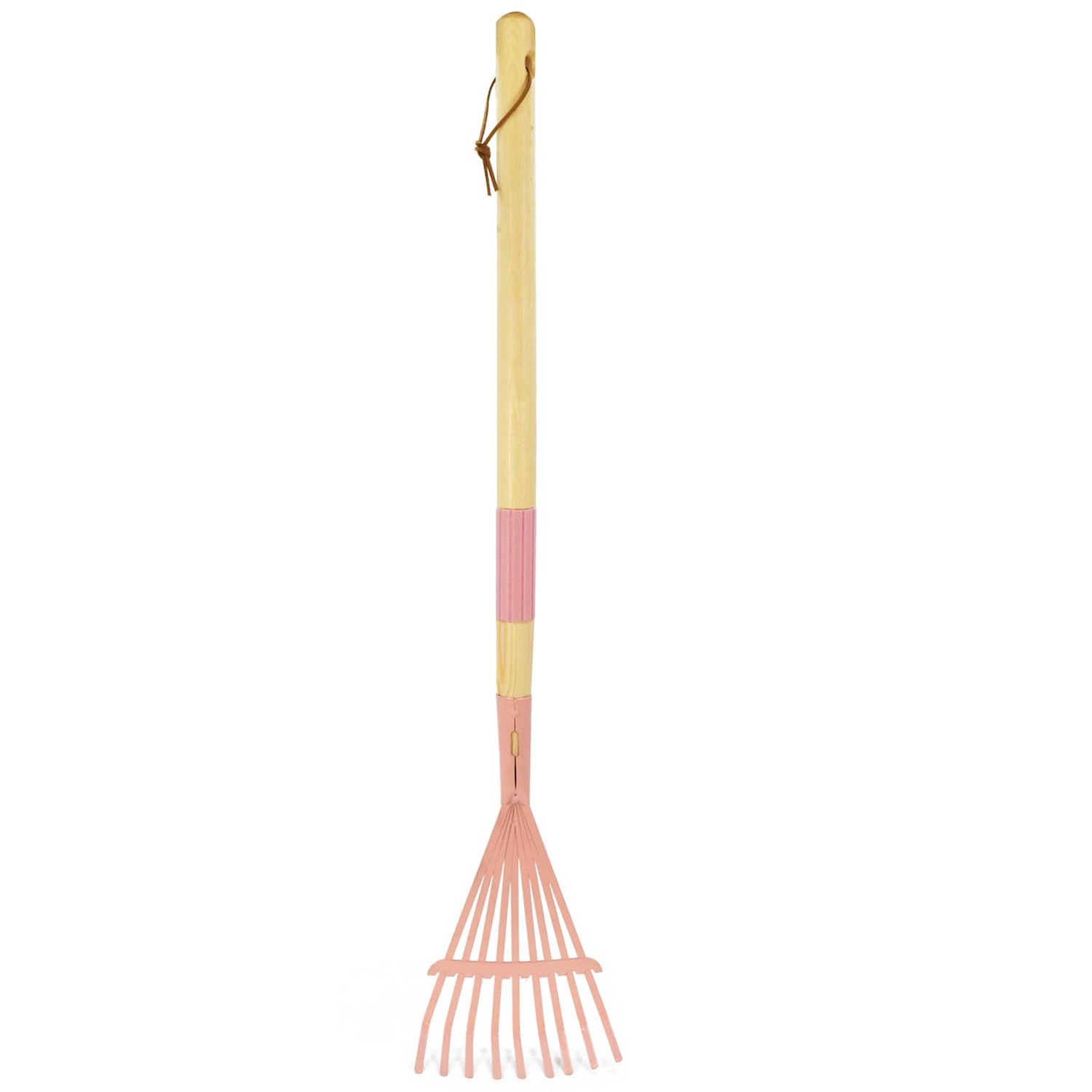 Xiando Kids Leaf Rake-Small Wooden Handle Leaf Rake with Metal Tines ...