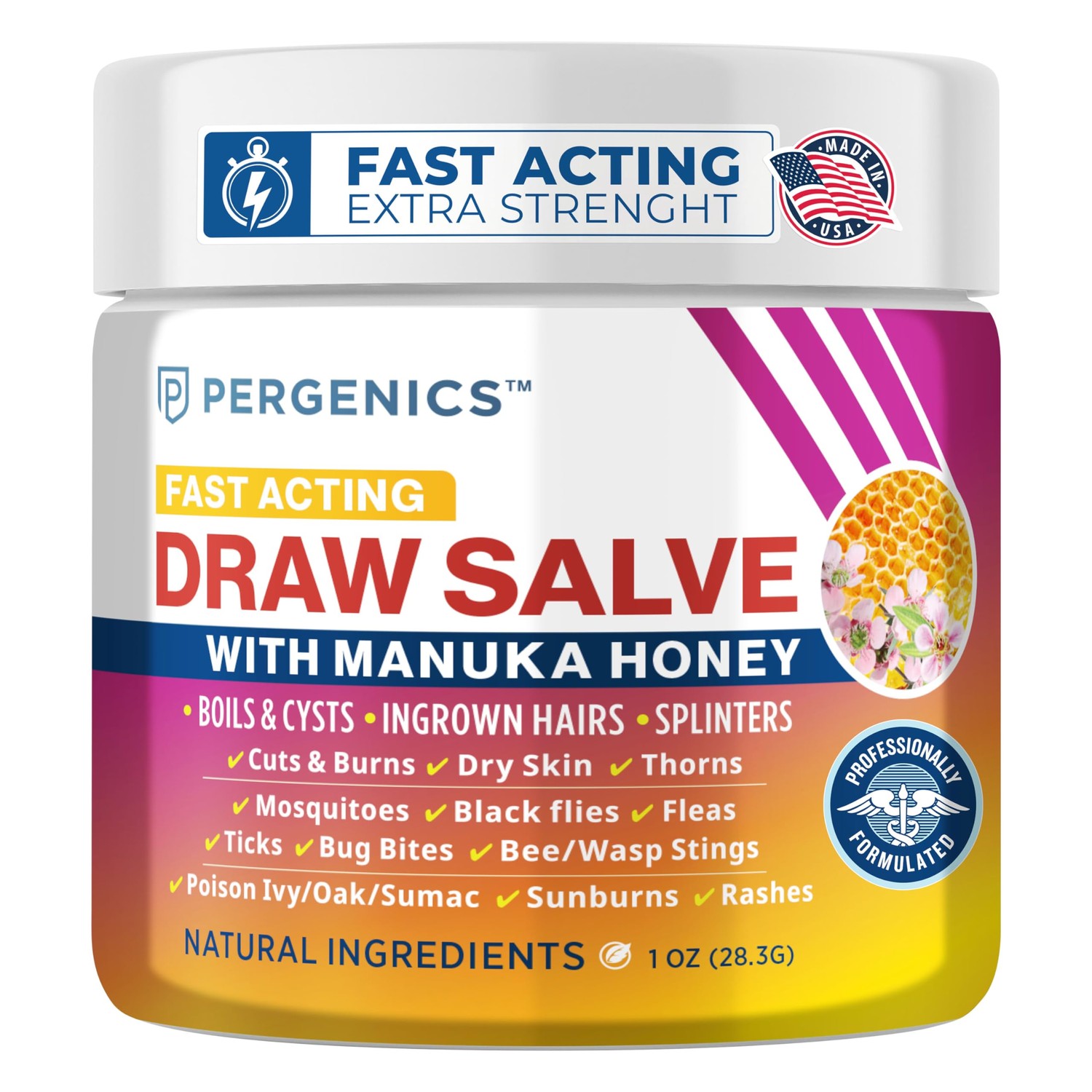 Pergenics Drawing Salve with Real Manuka Honey Ointment for Ingrown ...