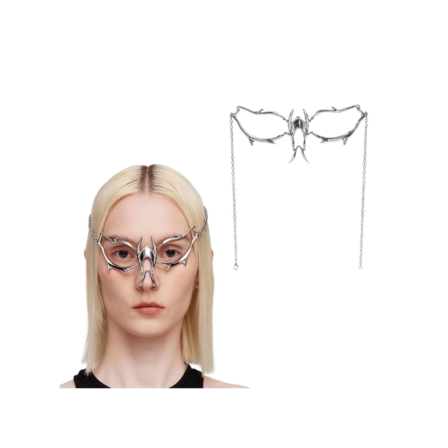 EOYVAIL Masks & Glasses for Adults, Punk Style Alien Eye Jewellery ...