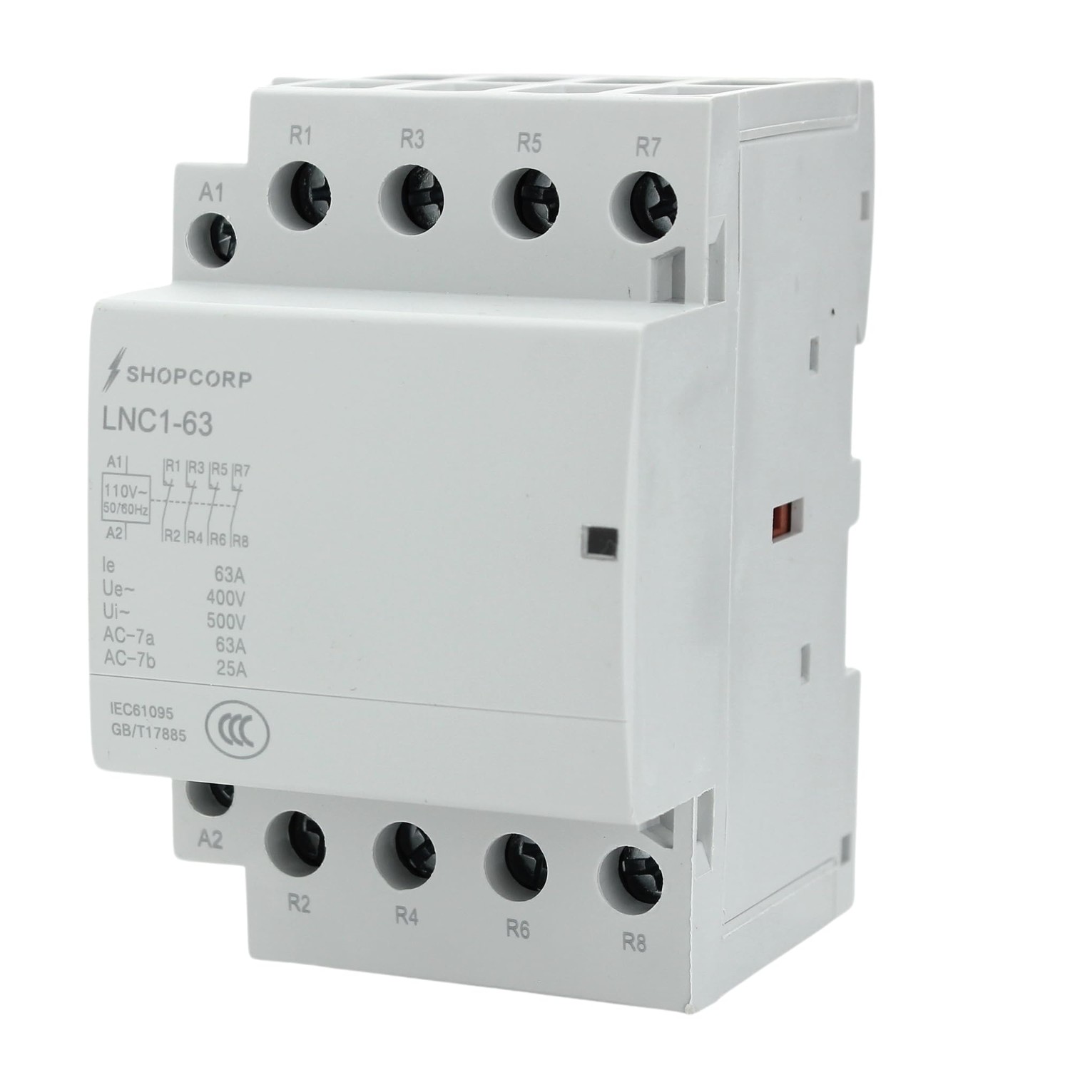 Shopcorp 4 Pole Contactor 120v Coil Normally Closed (NC) 60 amp IEC ...