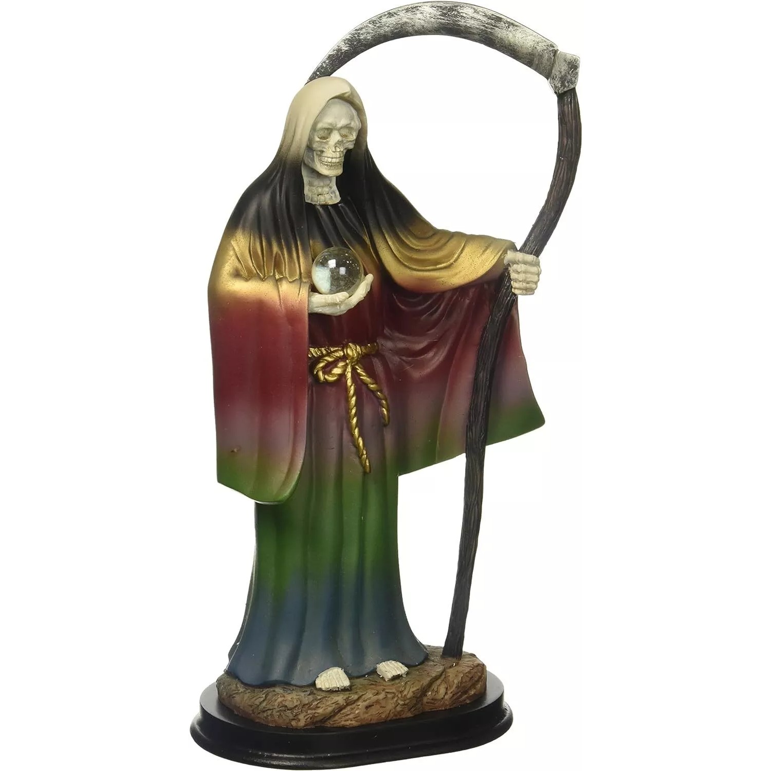 12 Inch Rainbow Santa Muerte Saint Death Grim Reaper Statue Figurine ...