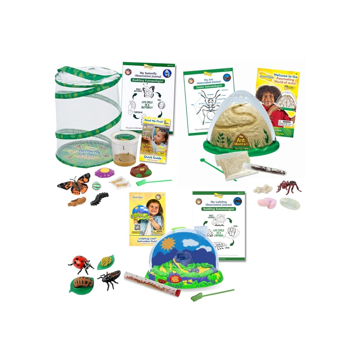 Insect Lore Bug Camp Bundle | Butterfly Kit with 1 Cup Live ...