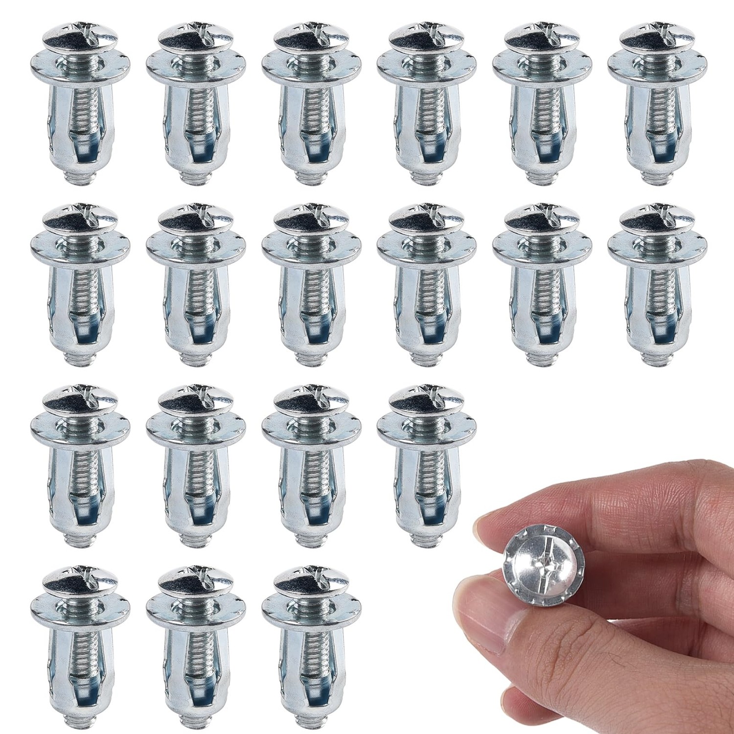 20Pcs M6x25mm Jack Nuts Petal Nuts Expansion Nuts Hollow Door Anchor ...