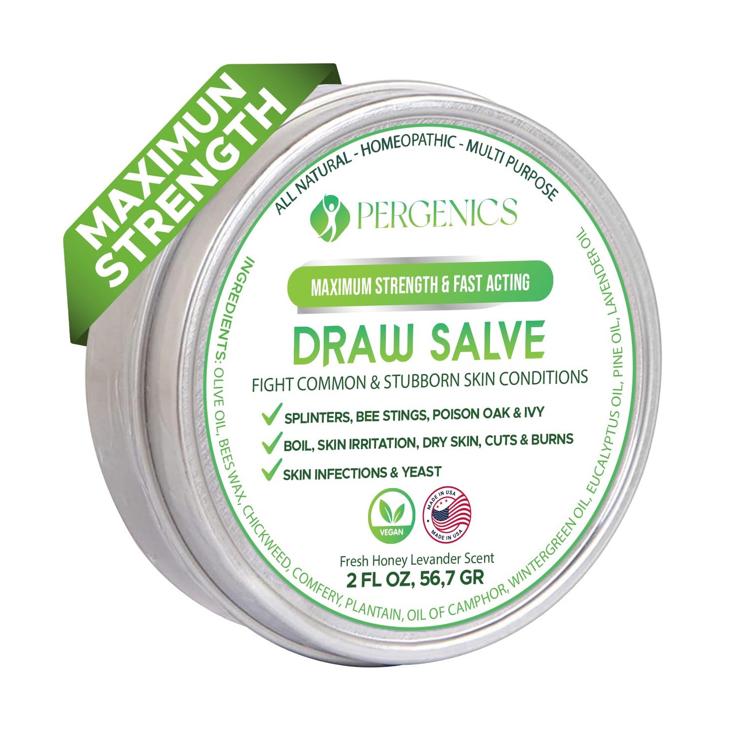 Pergenics Drawing Salve Ointment 2 oz, ingrown Hair Treatment, Boil ...