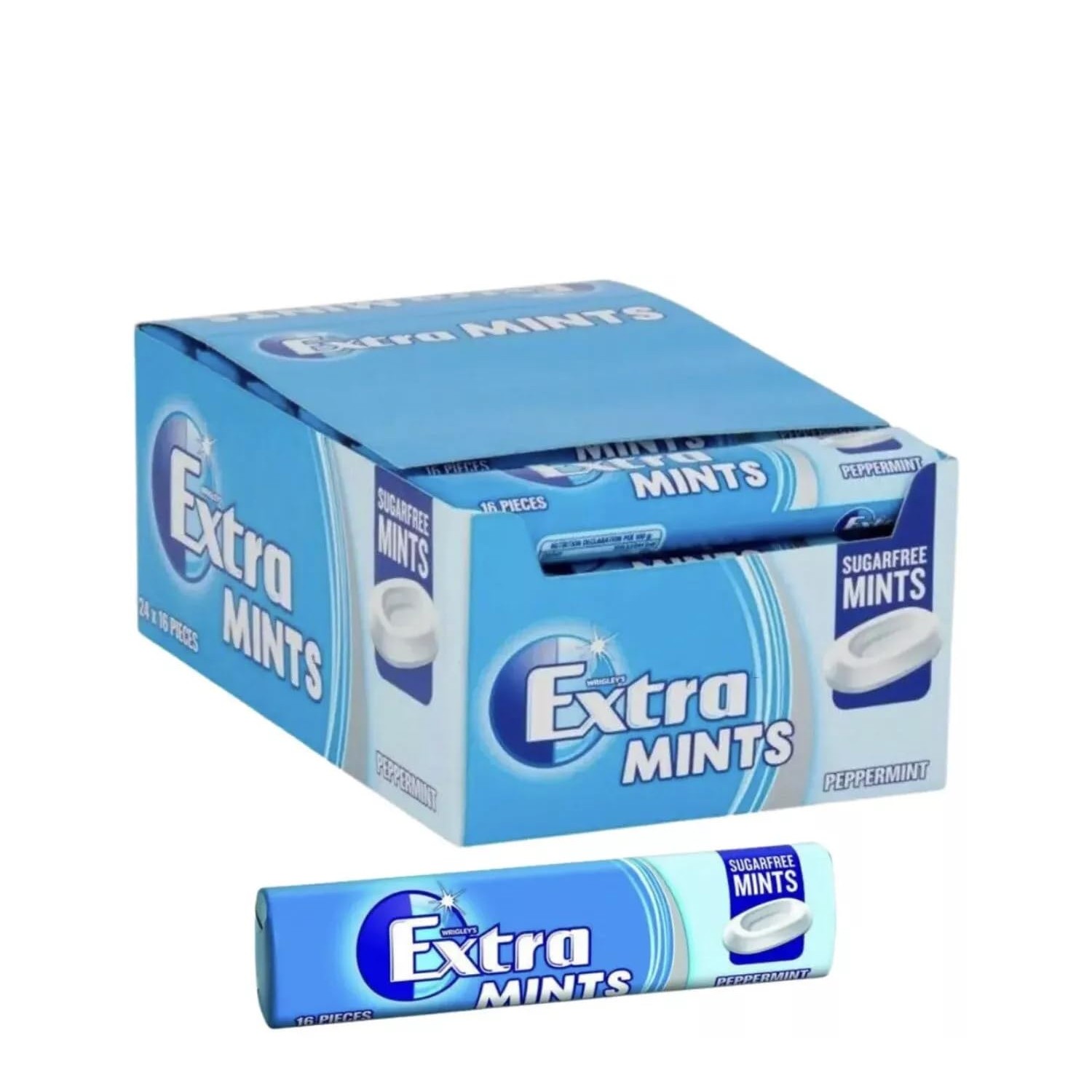 Extra Peppermint Sugarfree Mints 16 Pcs (Pack of 24) | Best Sugar Free ...