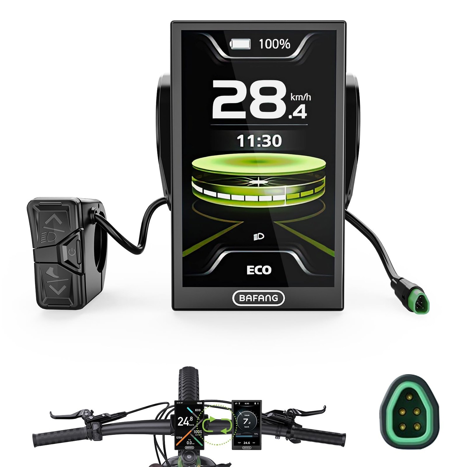 BAFANG DPC010 Ebike Display – 4" TFT Screen, IP66 Waterproof, Automatic ...