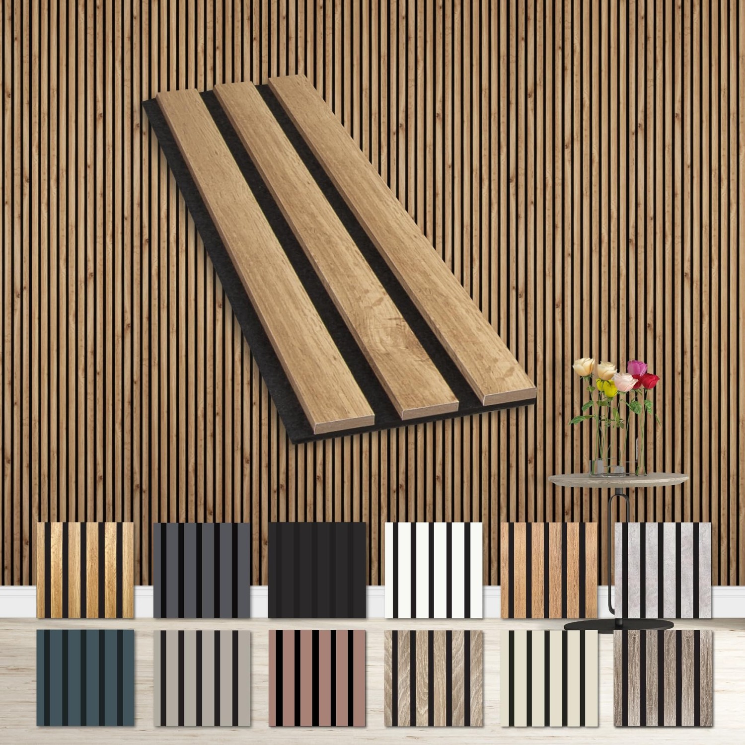 HEXIM Acoustic Panels Sample Piece - Flexible Slat Wall Wood MDF Wall ...