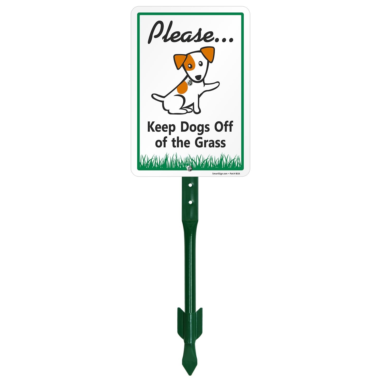SmartSign 'Please Keep Dogs Off The Grass' Yard Sign with Cute Dog ...