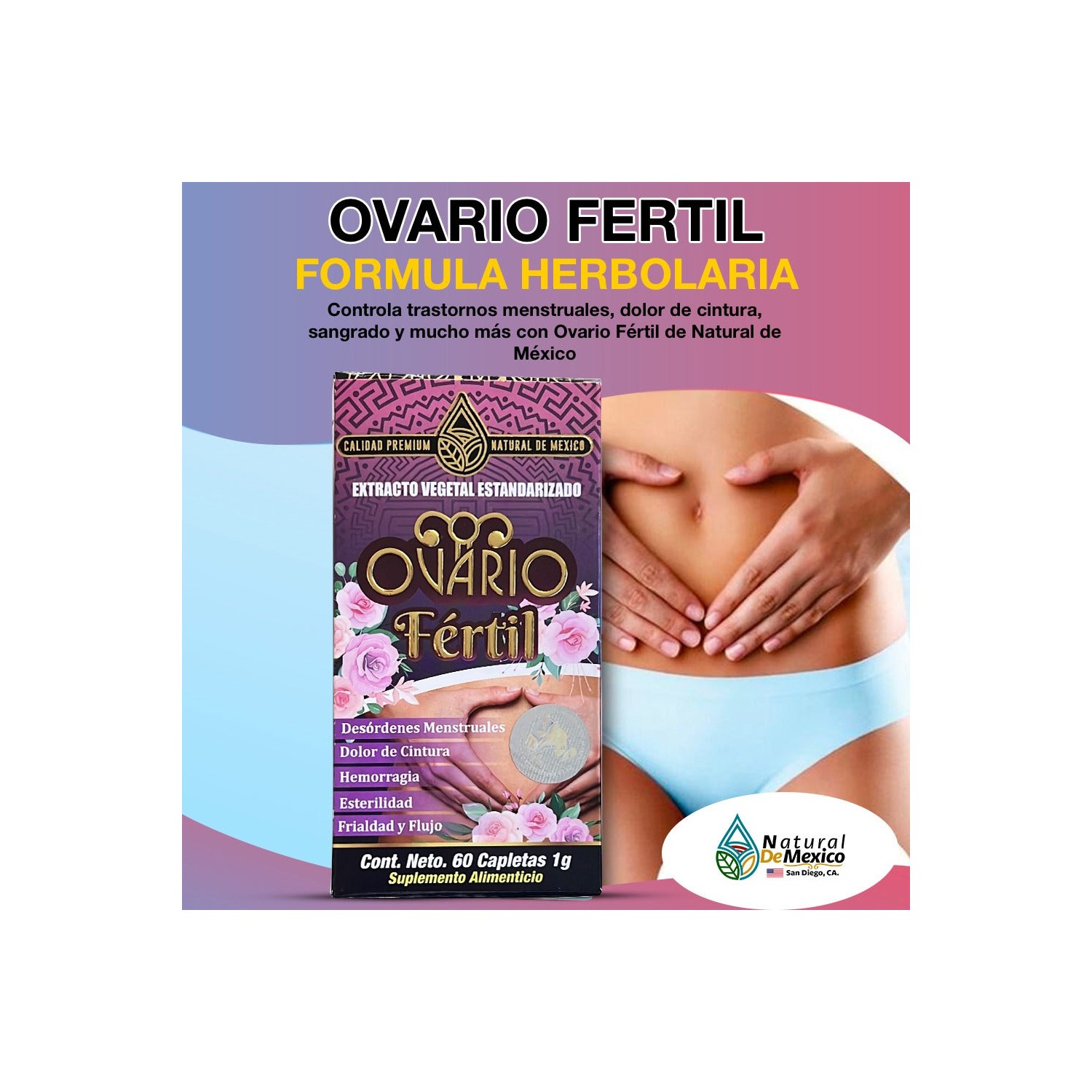 Natural de Mexico USA Suplemento Ovario Fertil Formula Herbolaria para ...