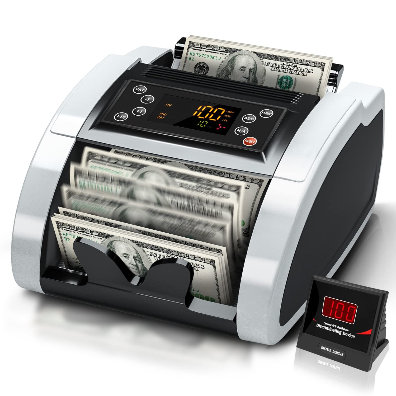 Aneken Money Counter Machine with UV/MG/IR/DBL/HLF/CHN Counterfeit ...