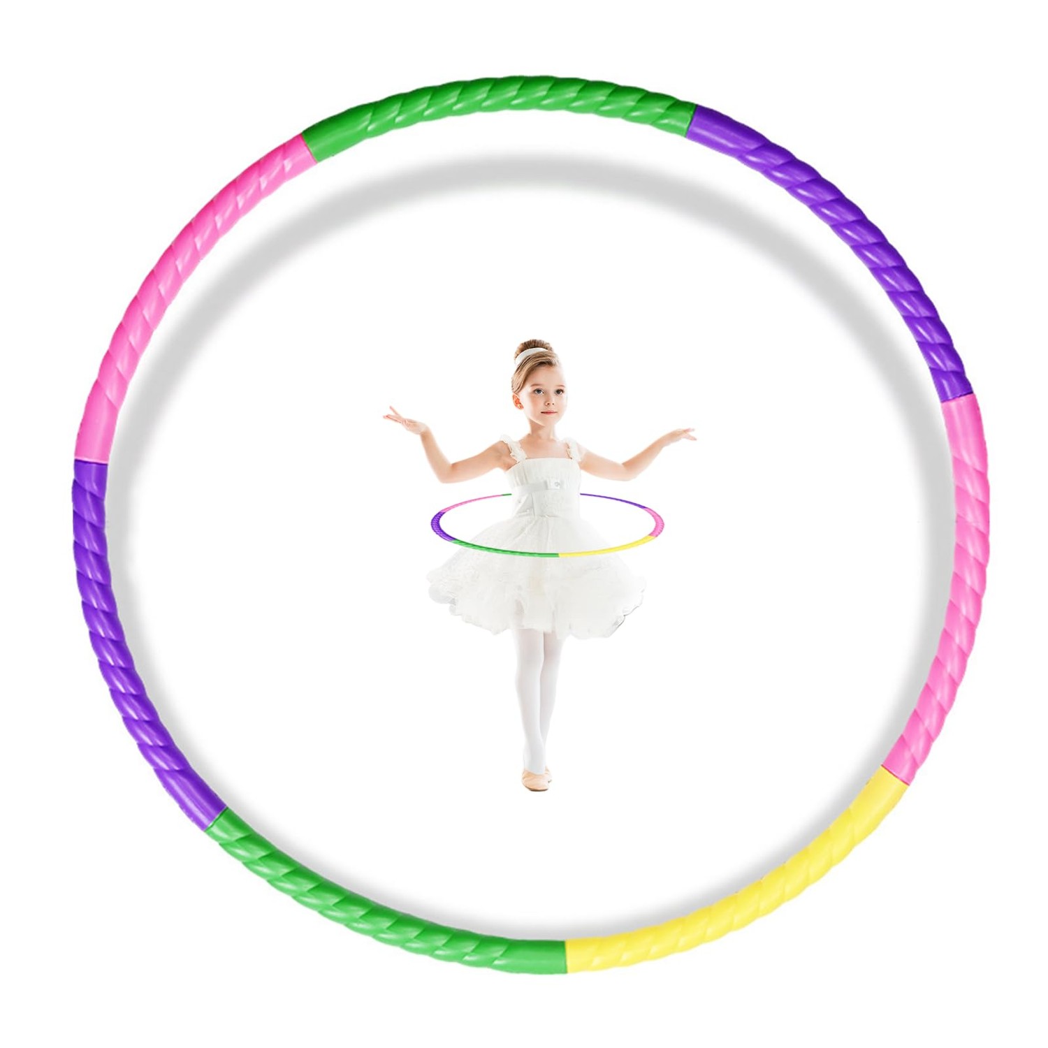 pclapora Hula Hoop Children, Hullahub Hoop, Plastic Gymnastics Hoop, 7 ...
