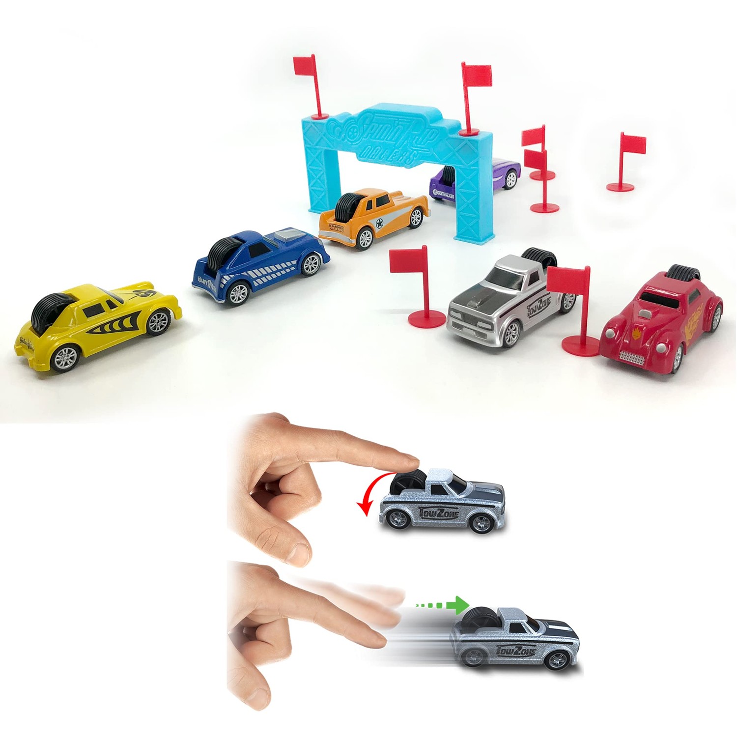 Spin 'n Rip Racers | 6 Racer Toy Car Sets | Fun Race Sets | Cars ...