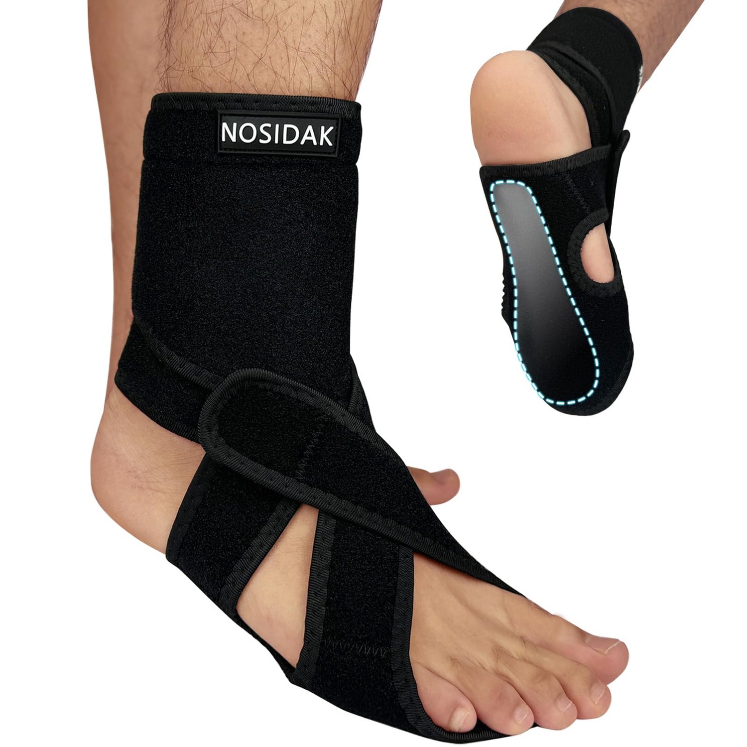 NOSIDAK AFO Foot Drop Brace for Walking with Shoes, Plantar Fasciitis ...