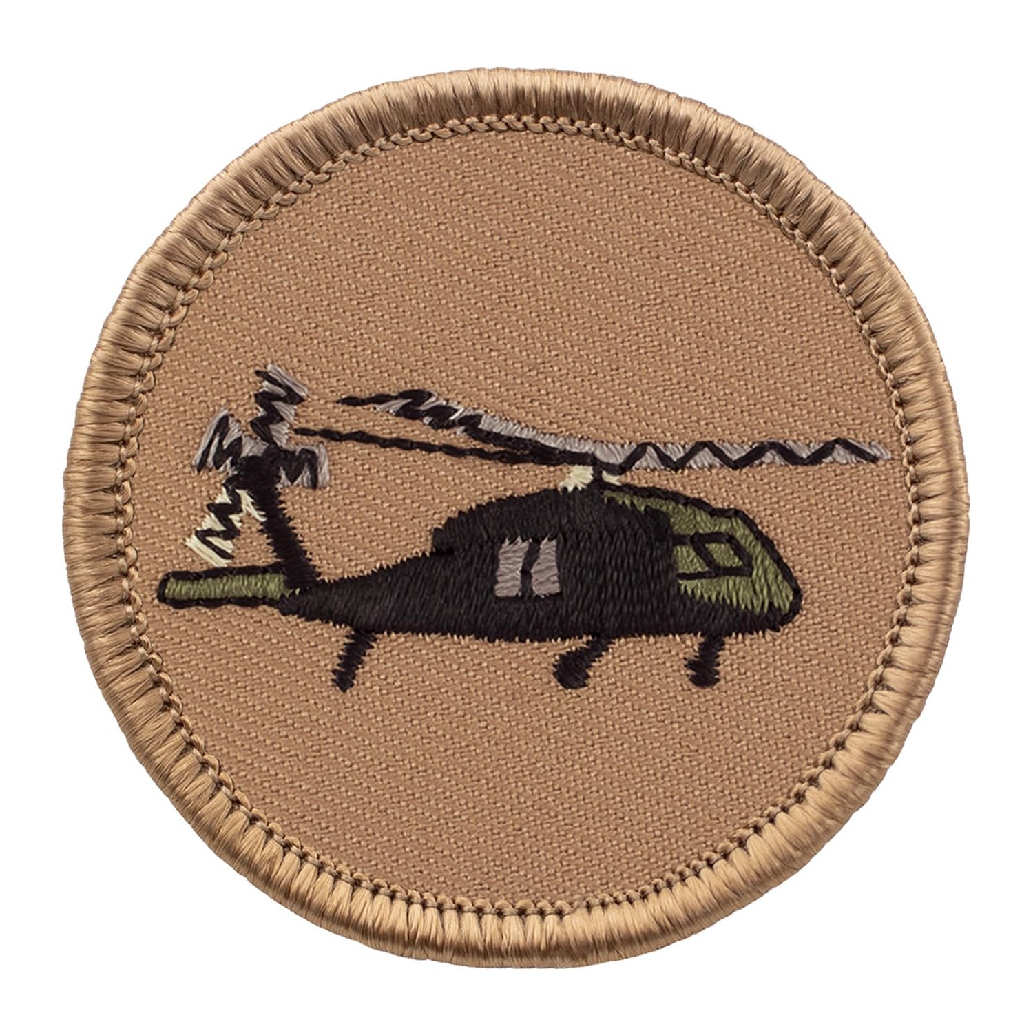 Blackhawk Helicopter Patrol Patch - 2" Diameter Round Embroidered Patch ...
