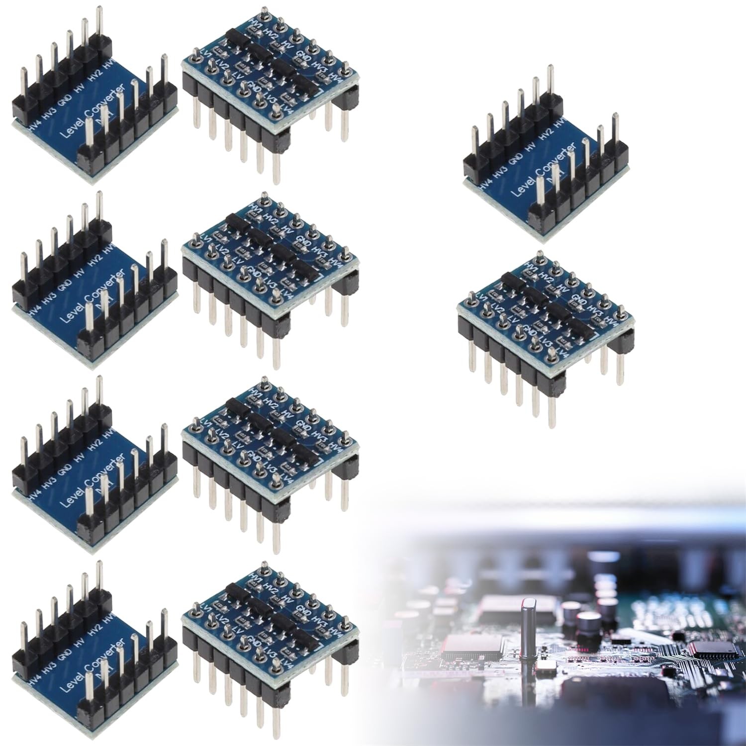 4 Channels Logic Level Converter IIC I2C Module Logic Level Converter ...
