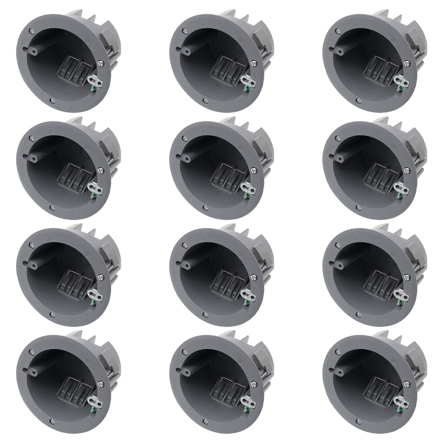 MAKERELE Old Work Electrical 1 Gang Round Outlet Box, 18 Cu.in. PVC ...