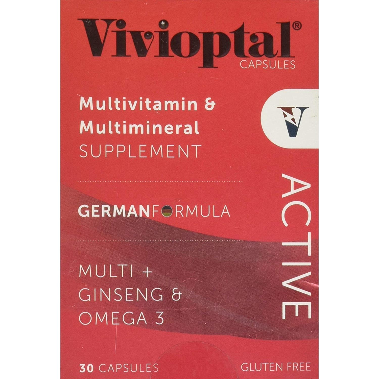 Vivioptal Active 30 Capsules - Multivitamin & Multimineral Supplement ...