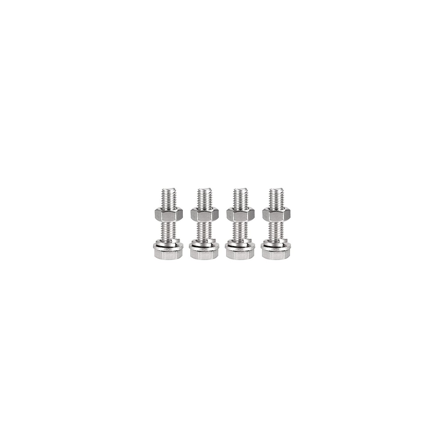 sourcing map M10 x 45mm Hex Head Screws Bolts, Nuts, Flat & Lock ...