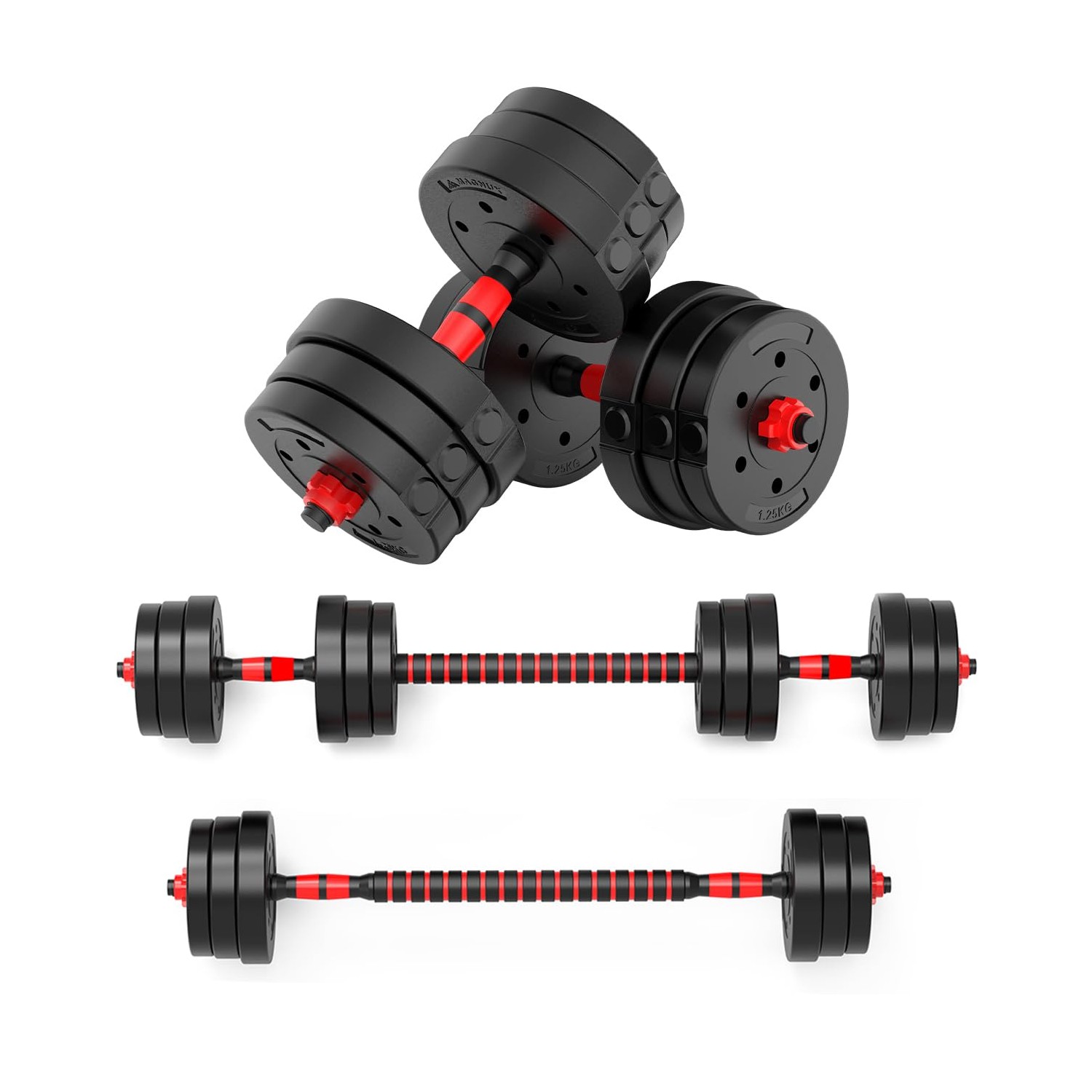 Adjustable Dumbbells Set 20KG 30KG 40KG - Barbell Weights - Dumbbell ...